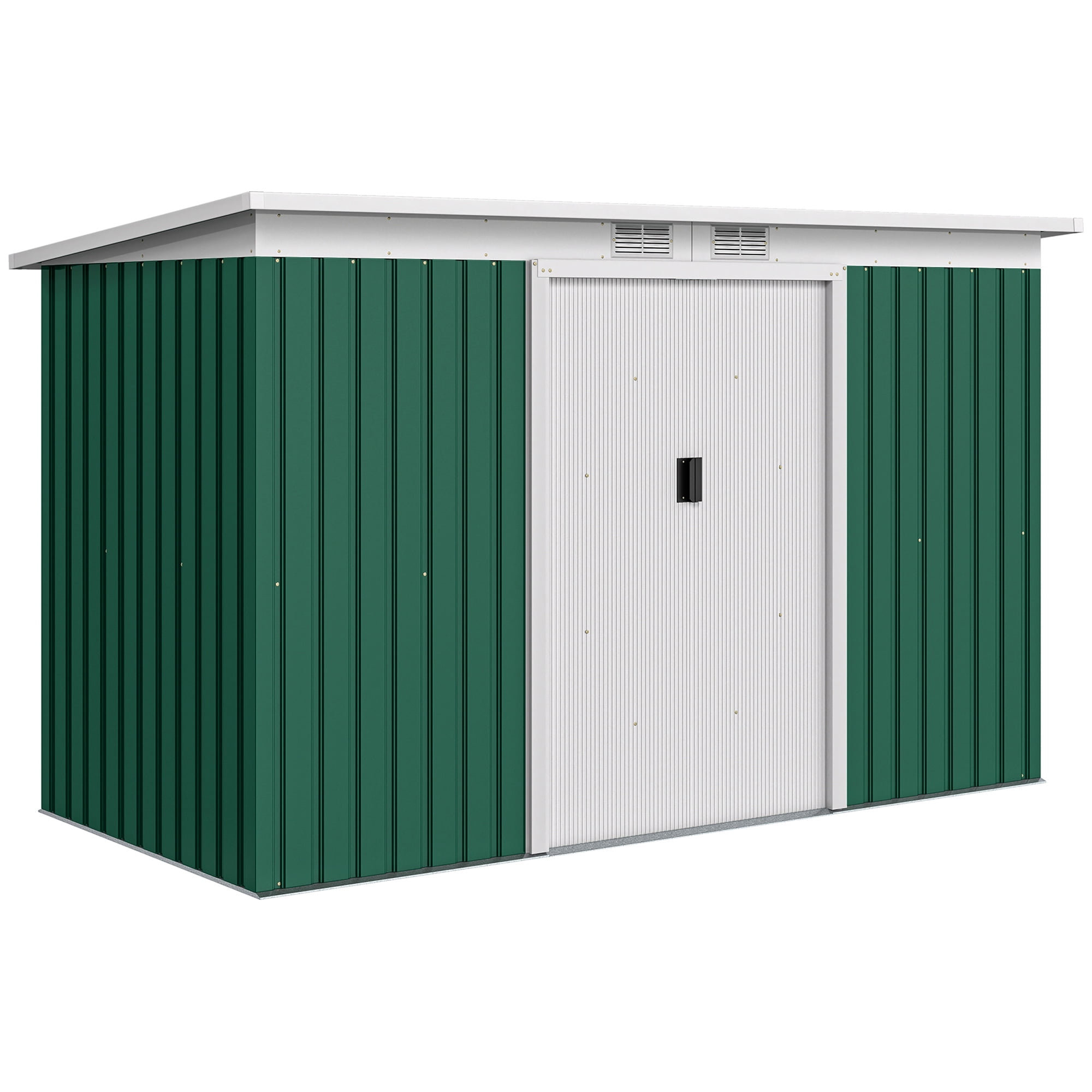 Click here for Outsunny 9x4 Garden Storage Shed Galvanized Steel... prices