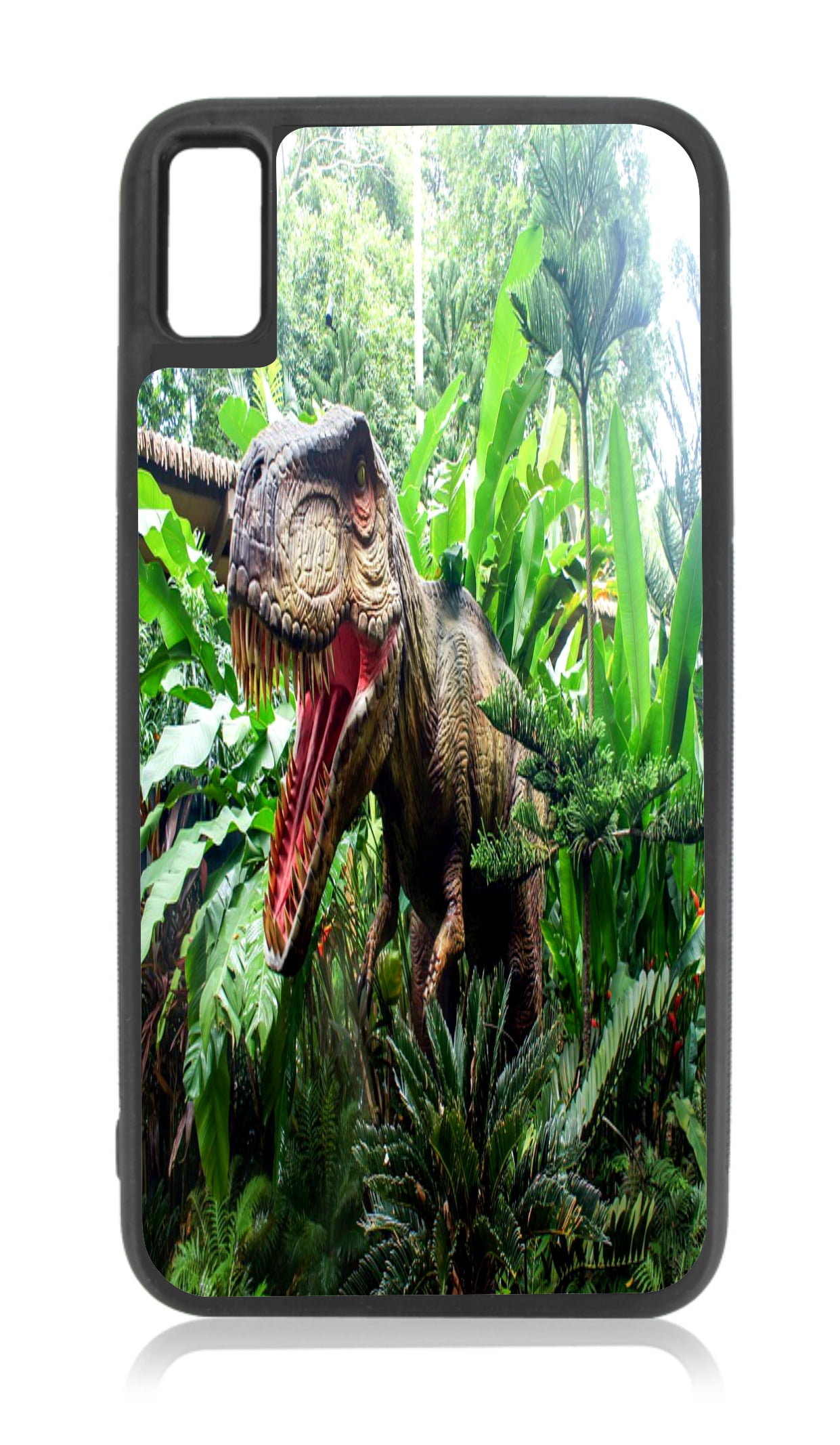 Roaring T Rex Dinosaur Design Black Rubber Case Cover for the Apple ...