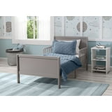 Delta Children Epic Wood Toddler Bed with Attached Guardrails, Grey ...