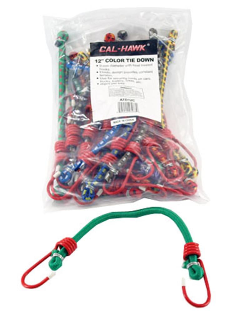 "Cal Hawk Tools 20-pc. 12"" Color Bungee Tie Down" - Walmart.com