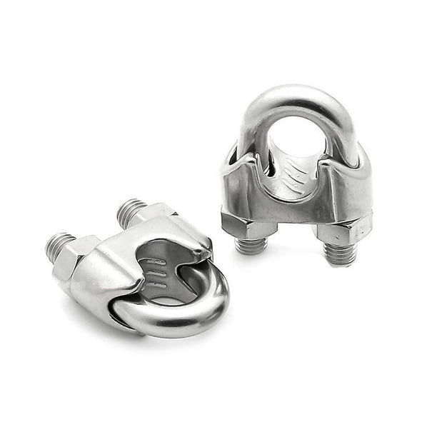 Bridas para cables M4, perno de estribo en U, abrazadera para cables de acero inoxidable 304 ...
