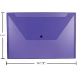 JAM Paper Plastic Envelope with Snap Closure, Legal Booklet, 9 3/4" x ...