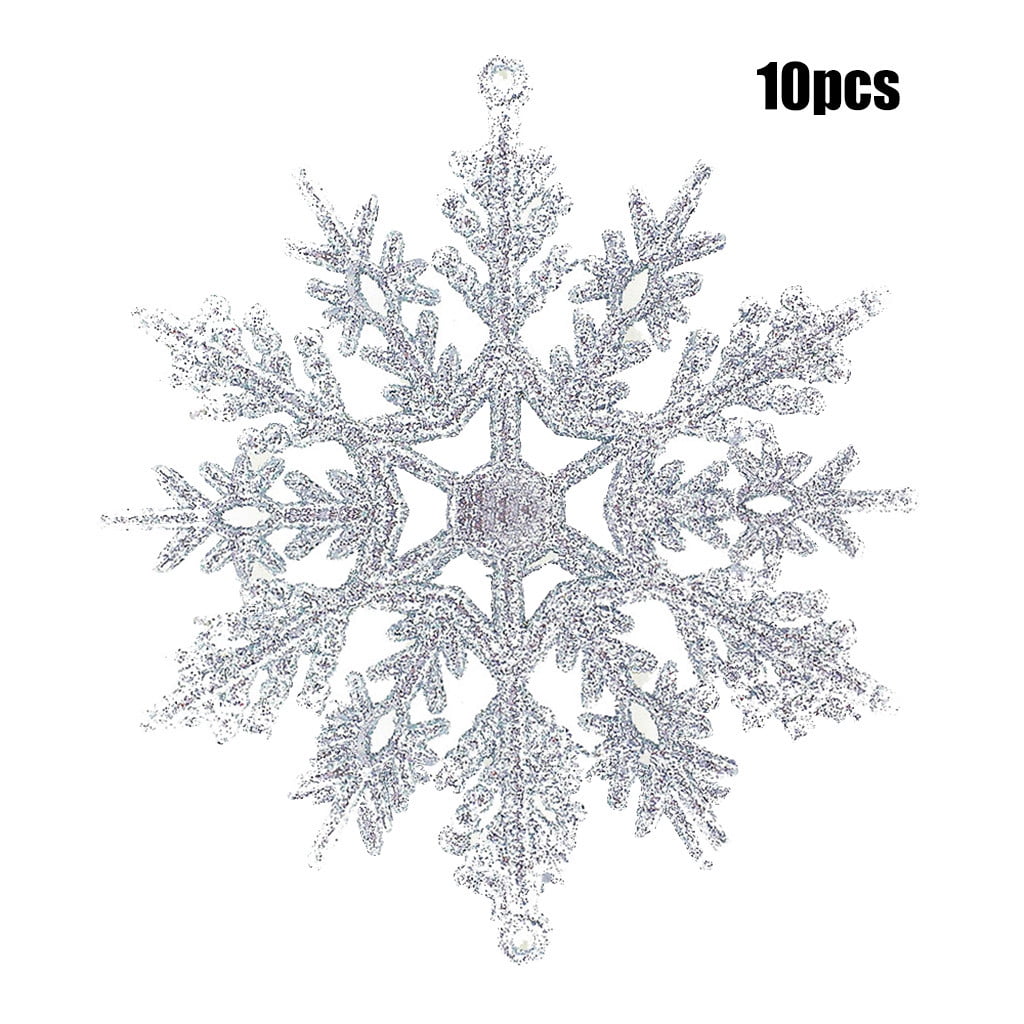 Click here for Riforla 10pcs Glitter Snowflake Christmas Ornament... prices