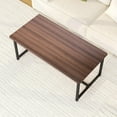 Coffee Tables for Living Room,Rectangular Center Table with Metal Frame,Modern Wood Coffee Table ...