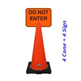 RK-Safety 28" Orange Cone, Black base without Reflective Tape, Plus ...