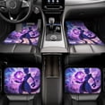 Car Floor Mats Set of 4, Printed Non-Slip Universal Vehicle Front Rear ...