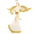 Costway 5.2 FT Lighted Angel with Halo & Bow Zip Ties & Ground Stakes ...