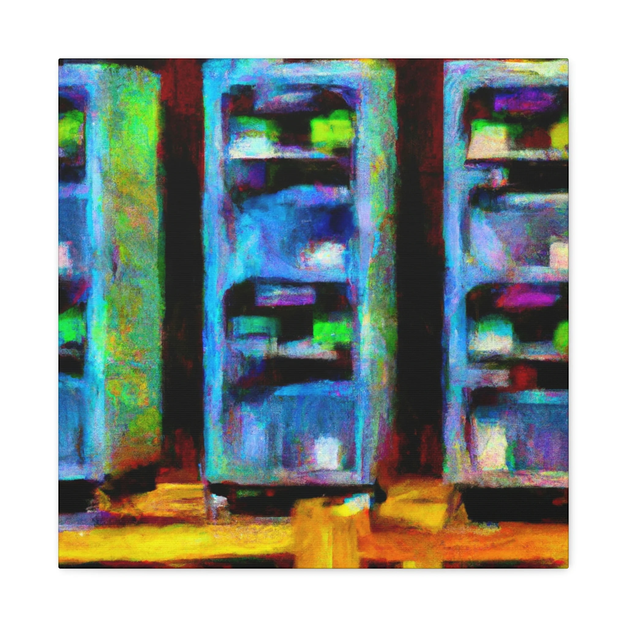 Digital Tech Impressionism - Canvas - Walmart.com