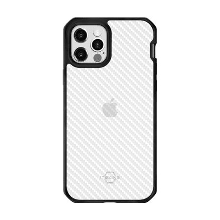 ITSKINS Hybrid Tek DropSafe Case Black/Transparent for iPhone 12/12 Pro ...