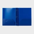 2 Pocket Plastic Folder with Prongs Blue School Supplies, Polypropylene ...