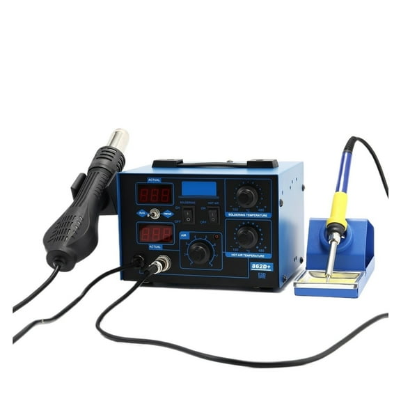 858D Hot Air Rework Station, 700W 110V SMD Soldering Station with 3 Air ...