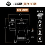 Pit Boss Lexington 500 Sq in Wood Fired Pellet Grill and Smoker – Onyx ...