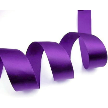 HSD HSD 1 1/2 inch 25 Yards Deep Purple Satin Ribbon Perfect for ...