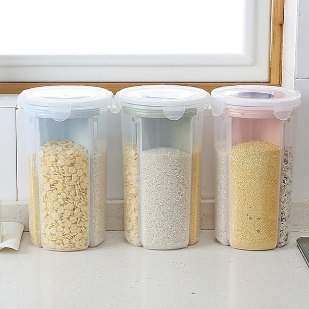 Compartment Food Storage Container PP Clear Cereal Kitchen Organizer ...