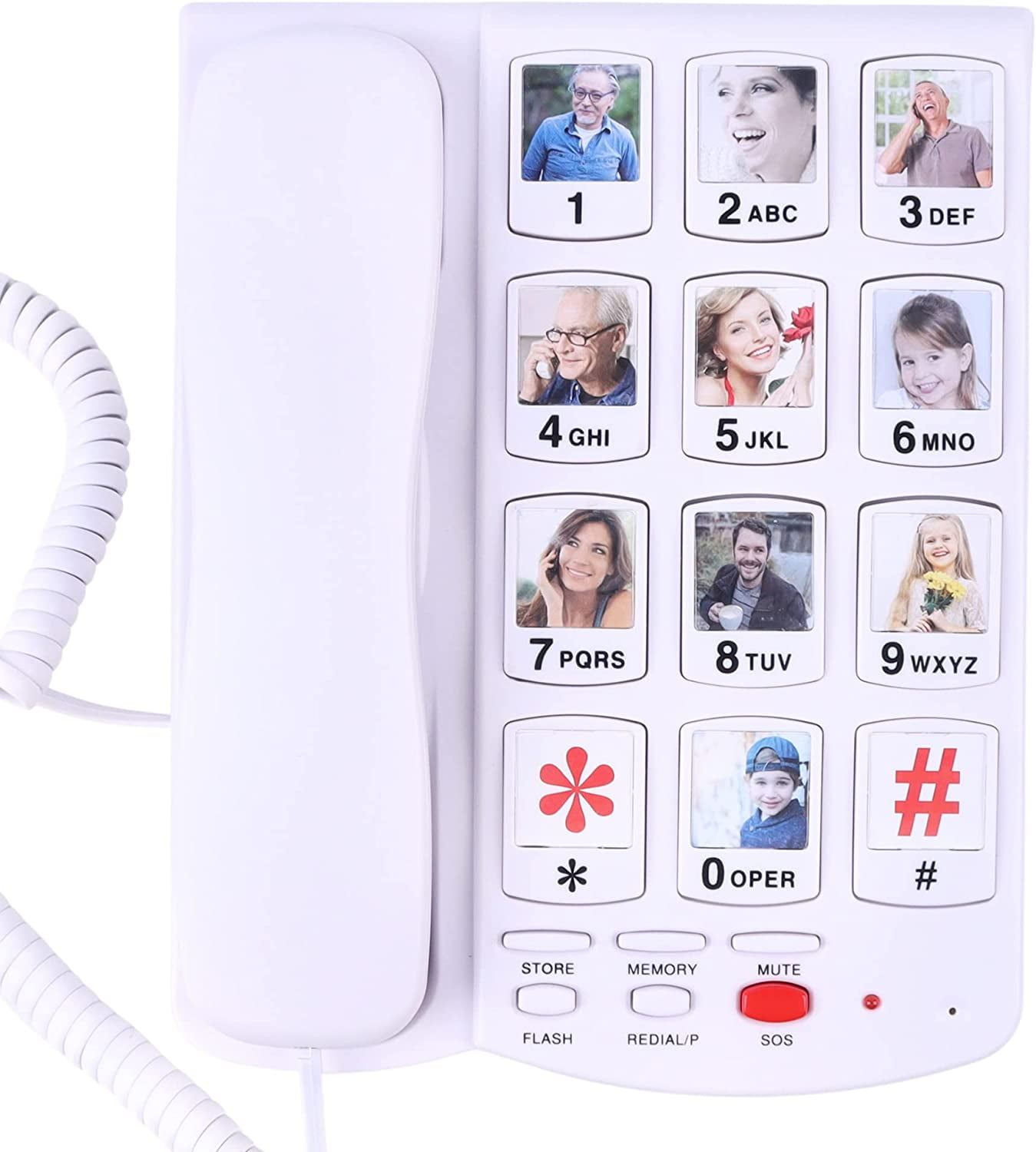Dododuck amplified big button picture phone for seniors - Walmart.com
