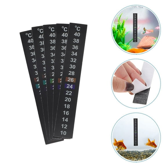 AQUANEAT 6 PCS Aquarium Thermometer Strips, Reptile Thermometer, Fish ...
