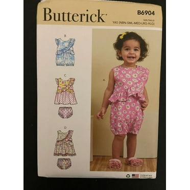 Butterick Pattern Infants' Dress, Jumper, Romper, Jumpsuit, Panties and ...