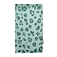 Green Leopard Pattern Door Curtain Sheer Privacy Light Filtering Window ...