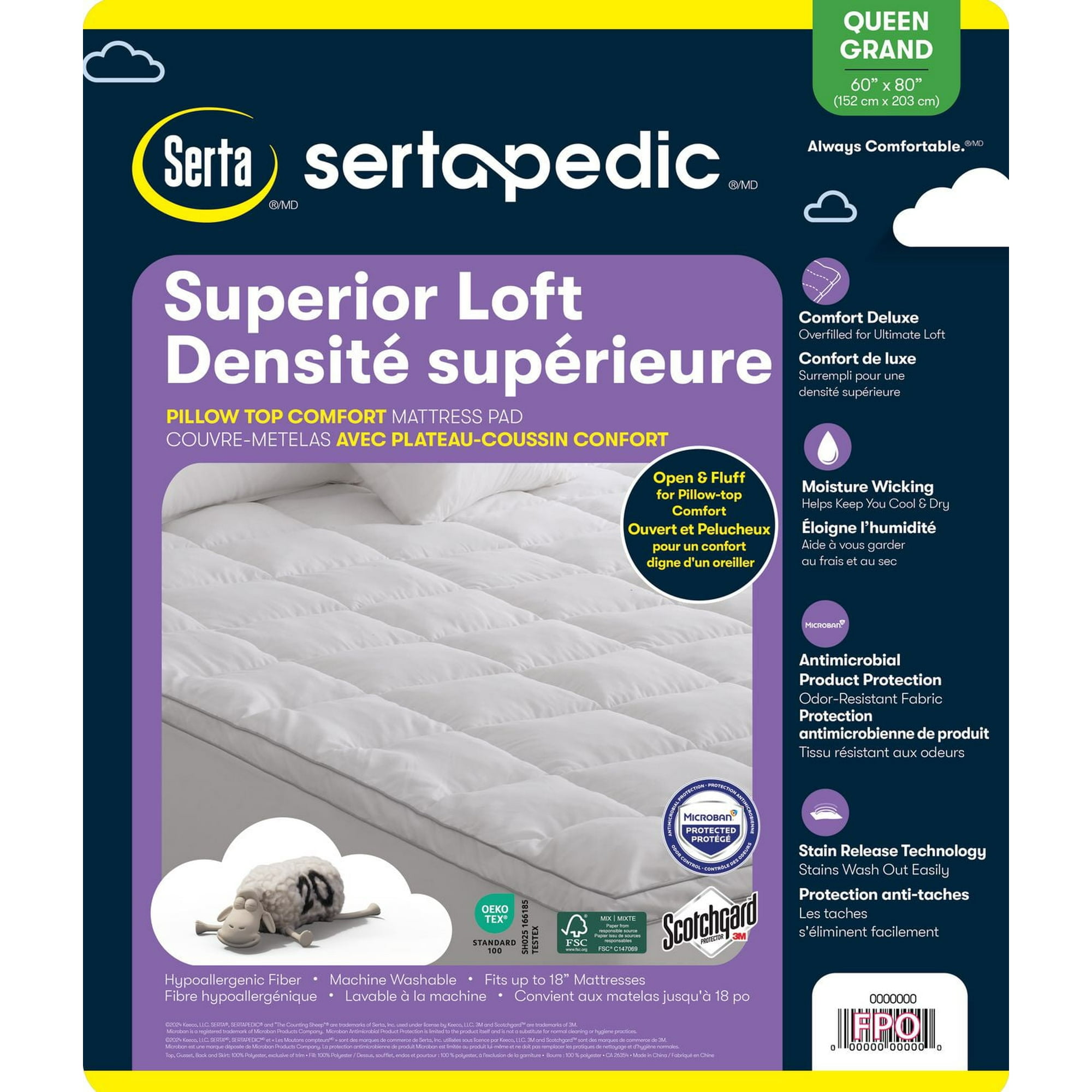 Click here for Serta Superior Loft Mattress Pad prices