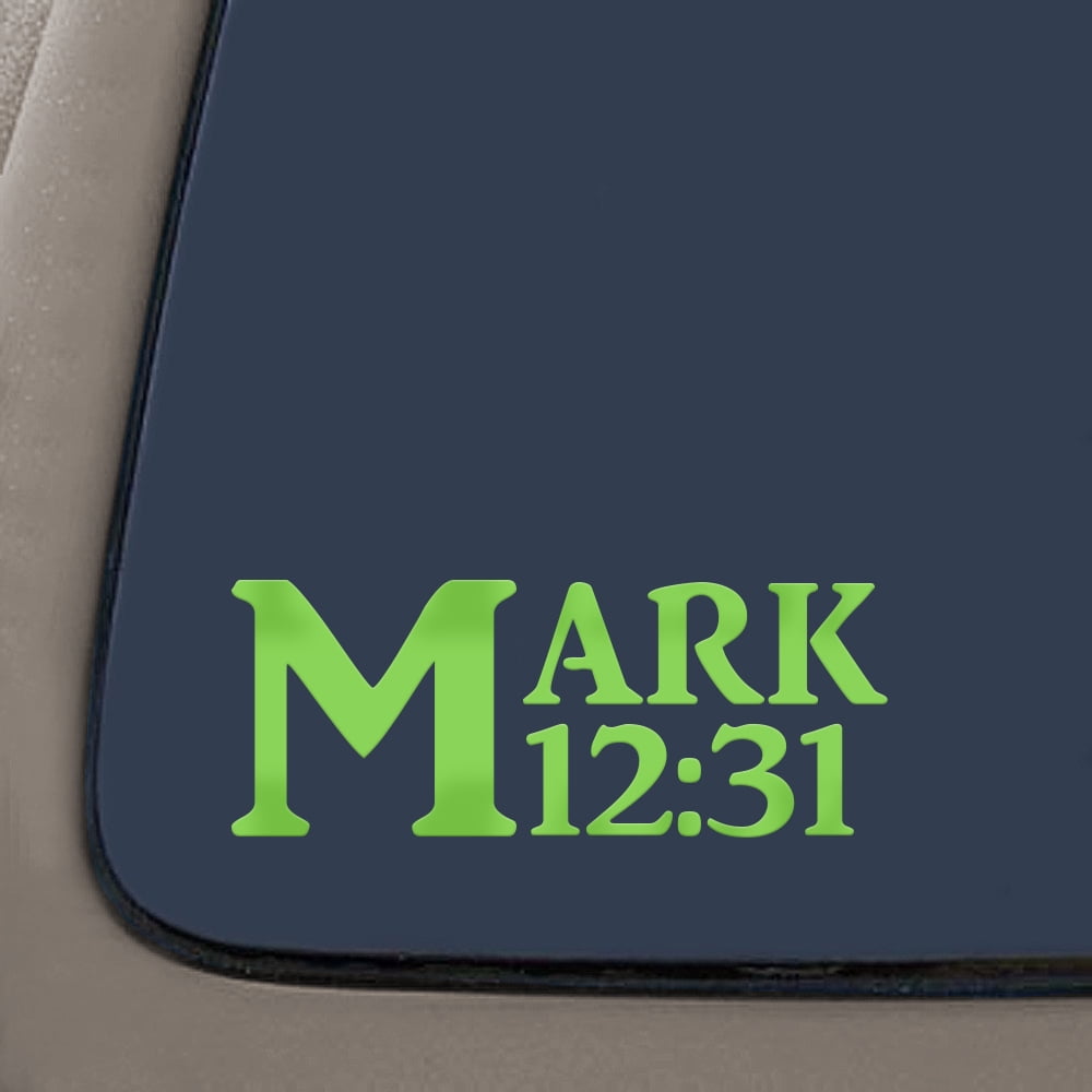 Mark 12:31 Bible Verse Decal Sticker | 7.5-Inches By 2.9-Inches ...