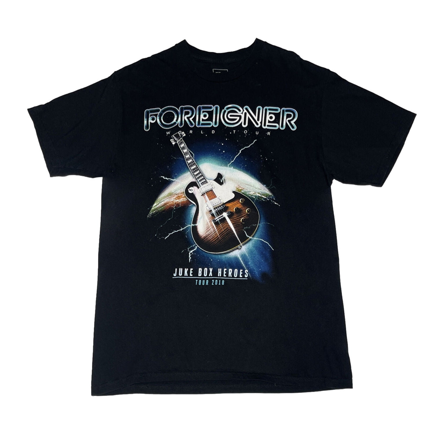 Click here for Foreigner Adult Juke Box Heroes Cotton T-Shirt Xl prices