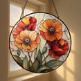 California Poppy Botanical Stained Glass Suncatcher Window Panel ...