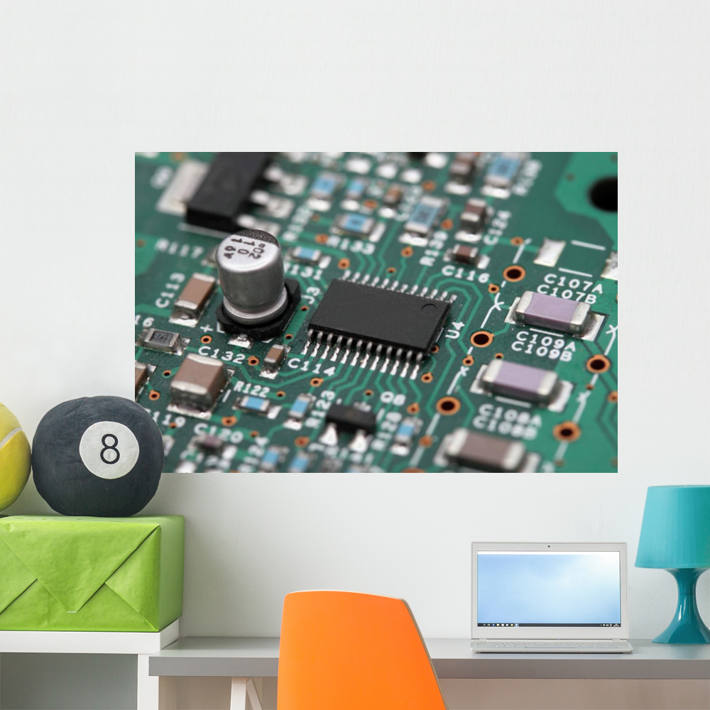 Microchip Card Modem Wall Mural by Wallmonkeys Peel and Stick Graphic ...