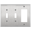 OVERSIZED 2 Gang Toggle Metal Light Switch Plate Cover - Two Gang Jumbo ...