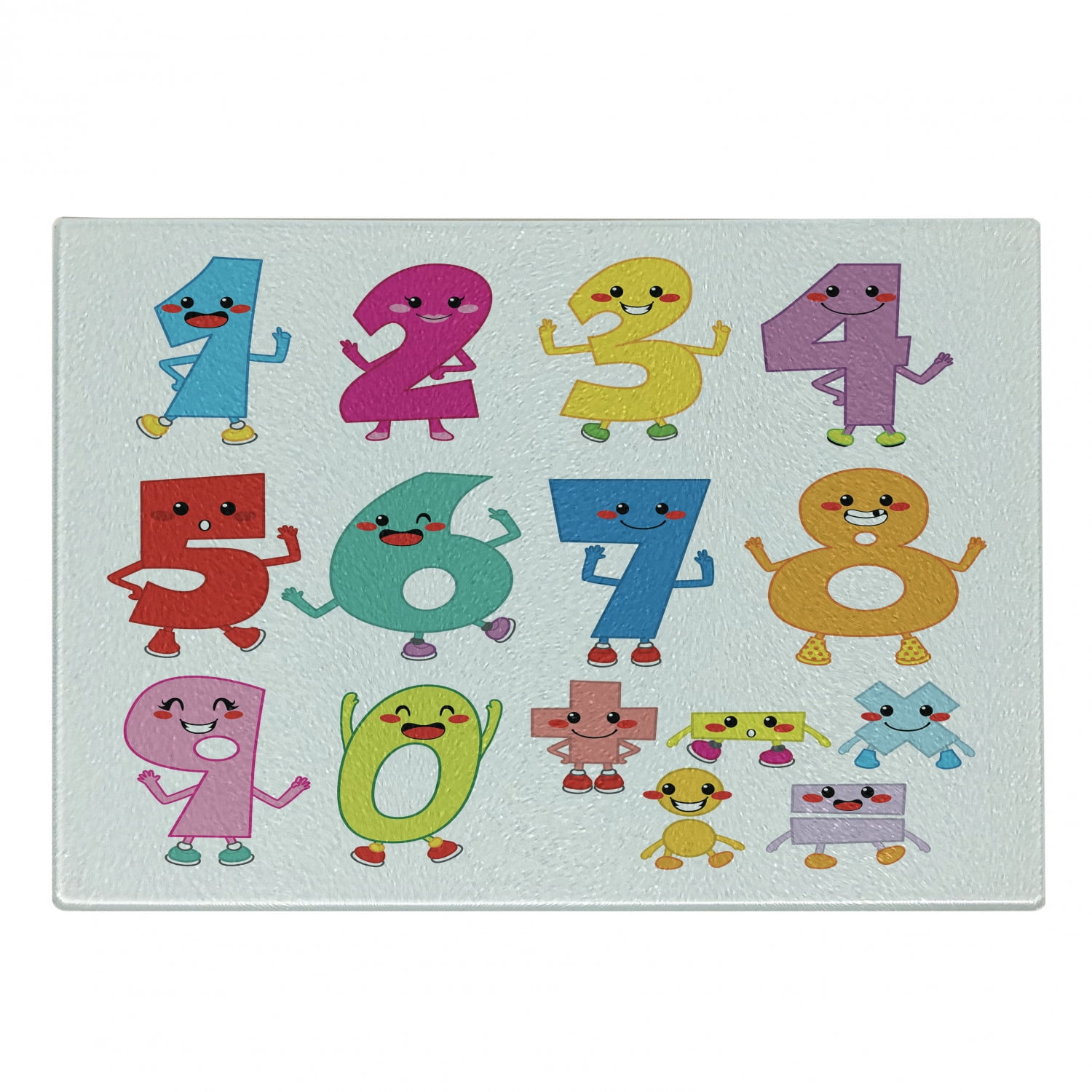Number Cutting Board, Joyful Comic Numerals with Mathematical ...