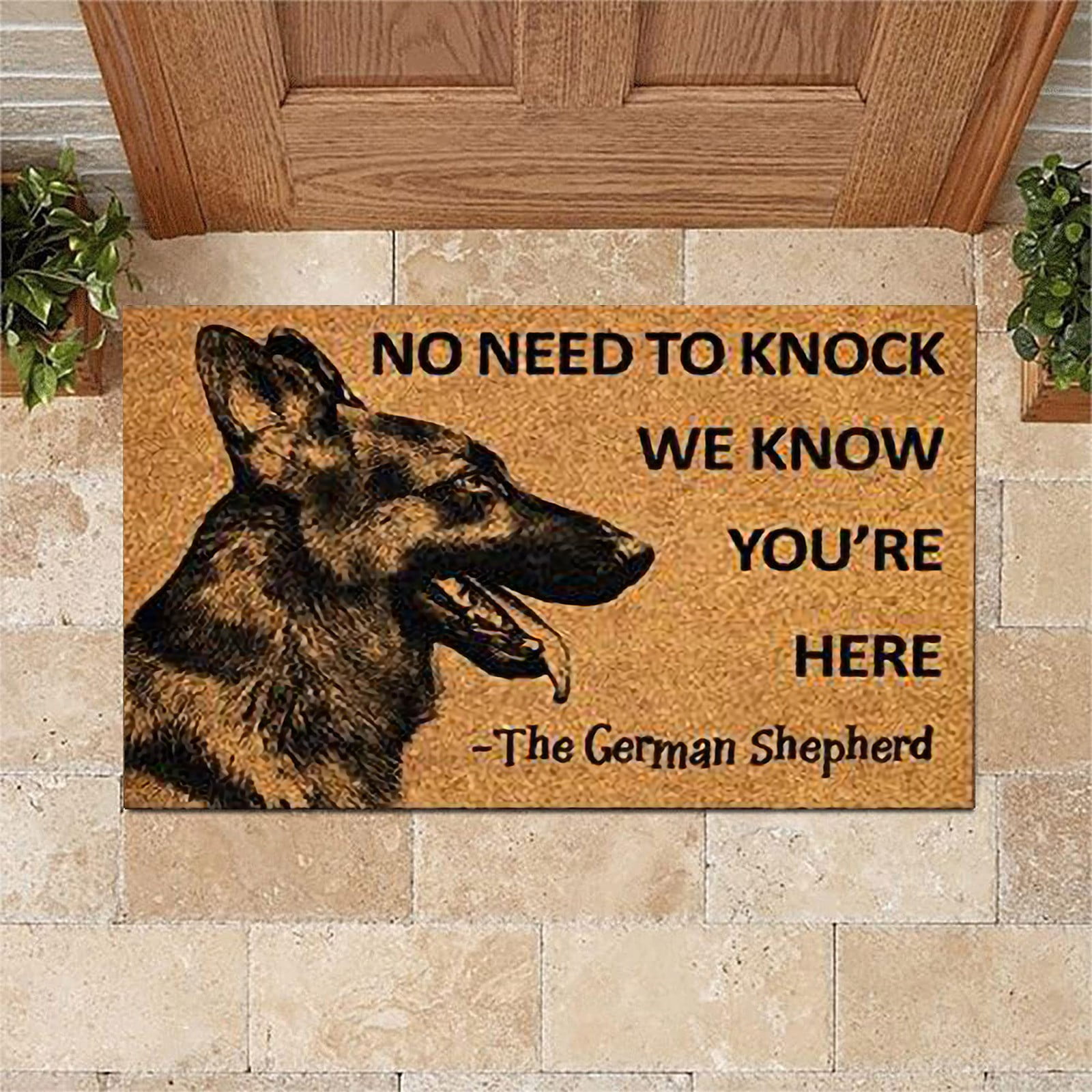 AURIGATE Doormat Funny Doormat German Shepherd Entrance Floor Mat ...