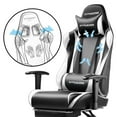 GTRACING Gaming Chair with Footrest Ergonomic Reclining Office Chair ...