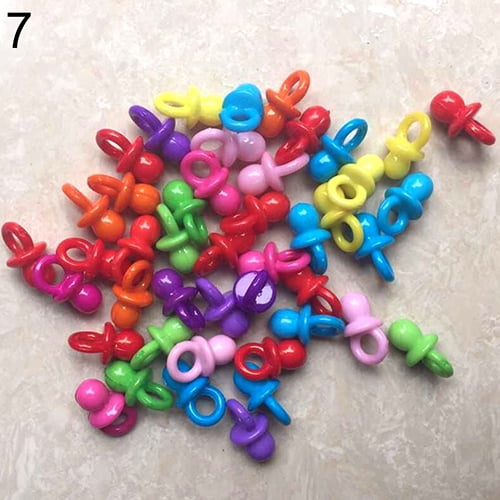 GROFRY Mini Pacifiers 50 Pcs Clear Acrylic Mini Pacifiers Baby Shower ...