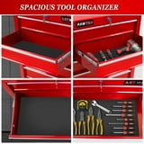 Seizeen Rolling Tool Boxes on Wheels, 5 Drawers Tool Chest Storage Cabinet Metal ...