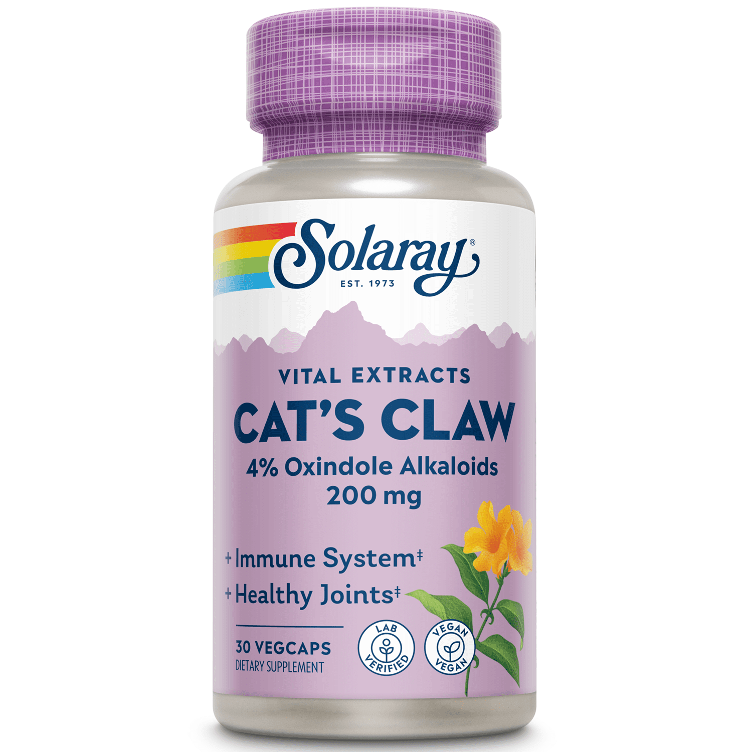Solaray Cat's Claw Extract 200 mg - 30 Capsules - Walmart.com