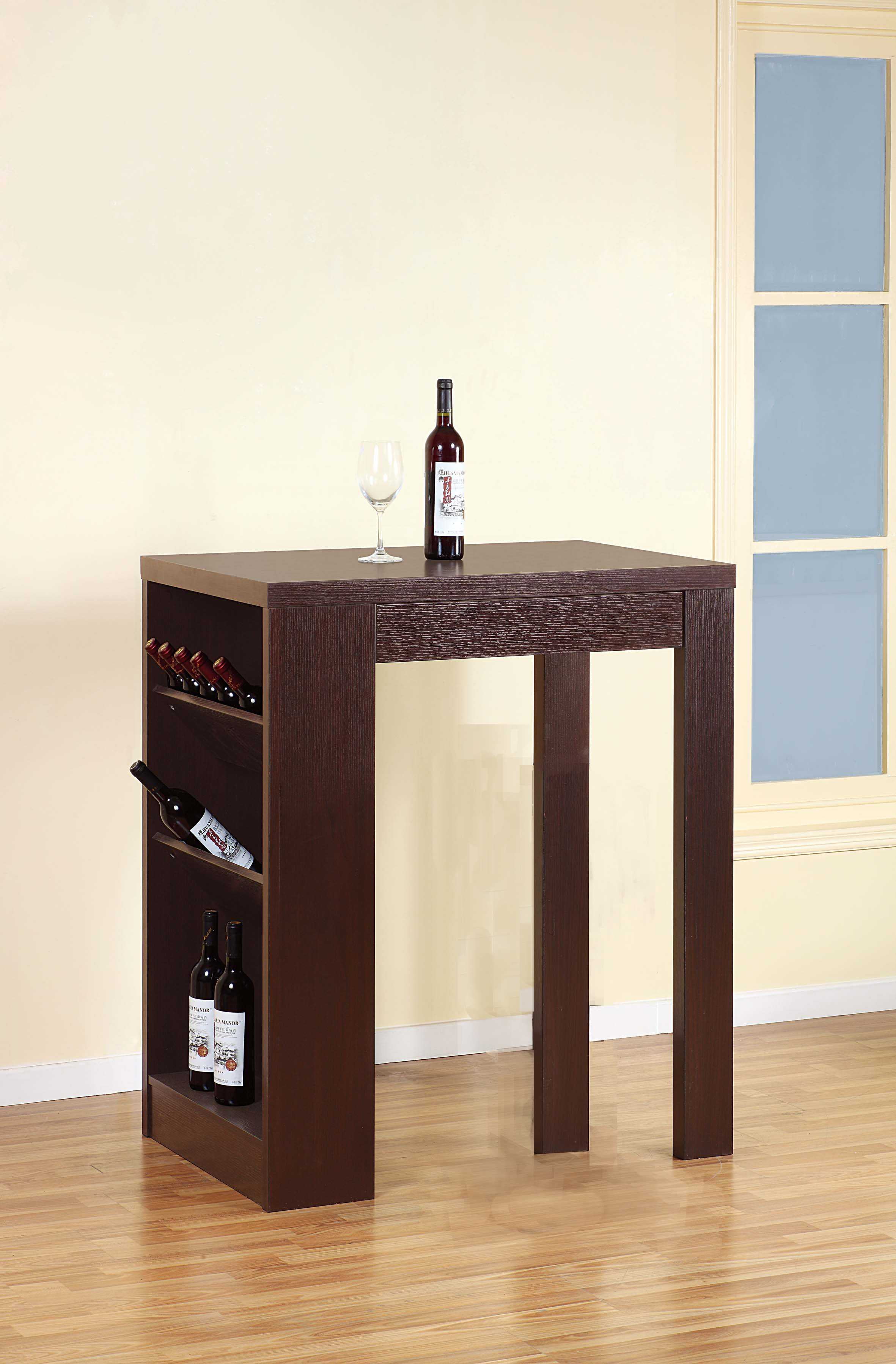 Stylish Bar Table With Table Top Features, Dark Brown - Walmart.com