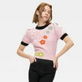 60Pcs 12 Style Flower Shape Two Tone Crochet Appliques Ployester Yarn ...