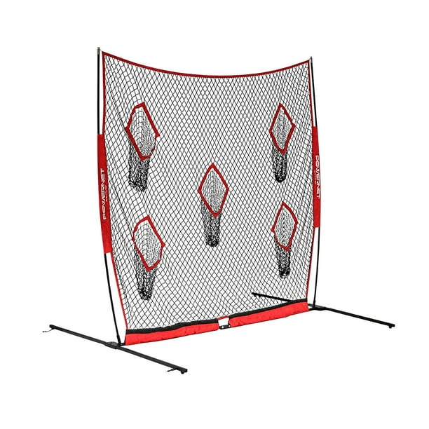 PowerNet Football QB Pass Accuracy Trainer 8' x 8' Portable Passing Net ...