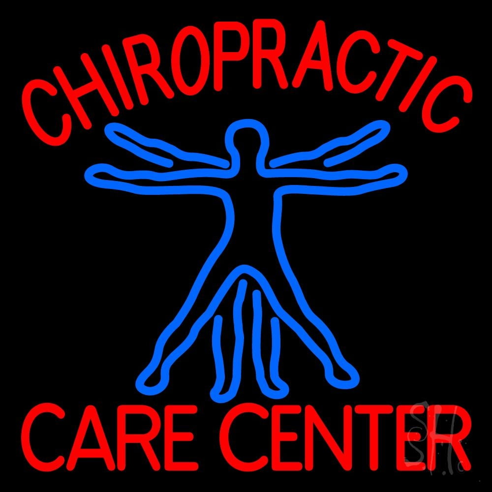 Chiropractic Care Center Human Logo LED Neon Sign 24 x 24 - inches ...