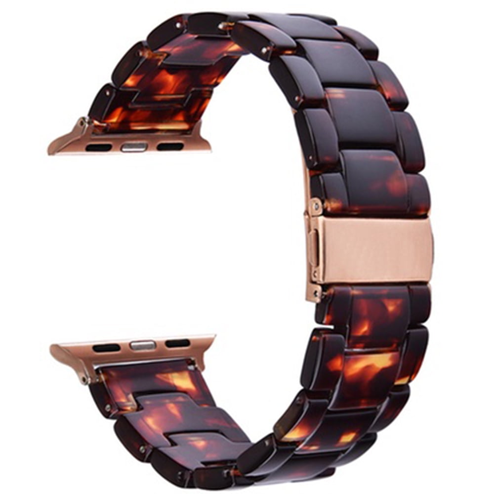38mm - Tortoise Resin Bracelet Band for Apple Watch for Apple Watch ...