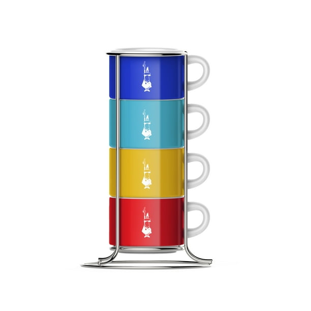 Bialetti Multi-Color 4 Piece Stackable Cup Set - Walmart.com