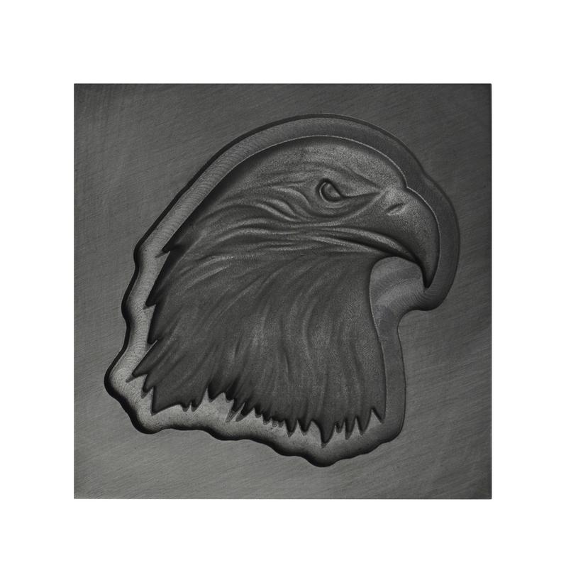Medium Eagle Head 3D Graphite Ingot Mold 50 MM x 50 MM x 13 MM Metal ...