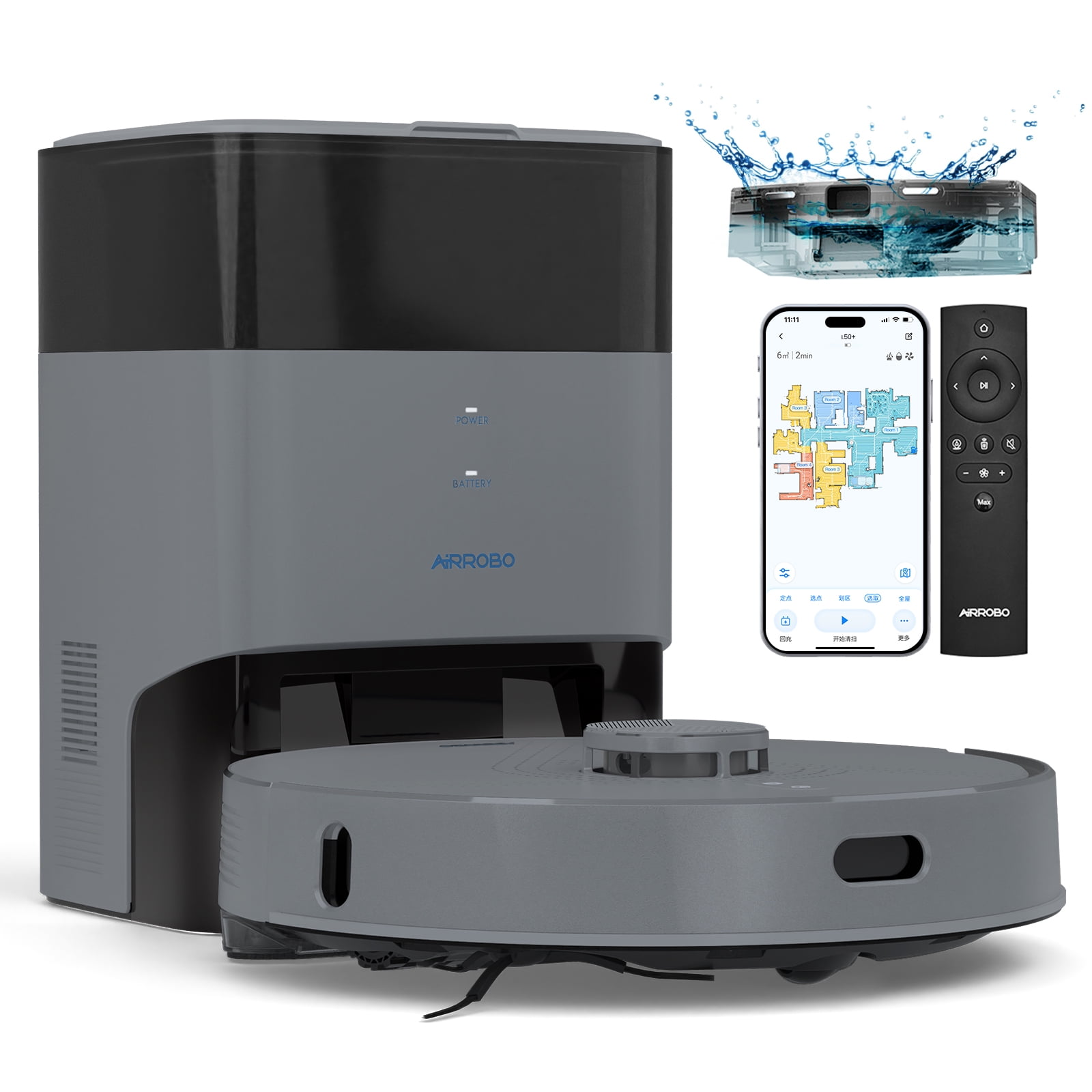 Click here for Airrobo L50+ Robot Vacuum And Mop Combo With 60 Da... prices