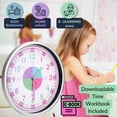 OWLCONIC Analog Teaching Clock for Kids - Easy to Read, Quiet, Perfect ...