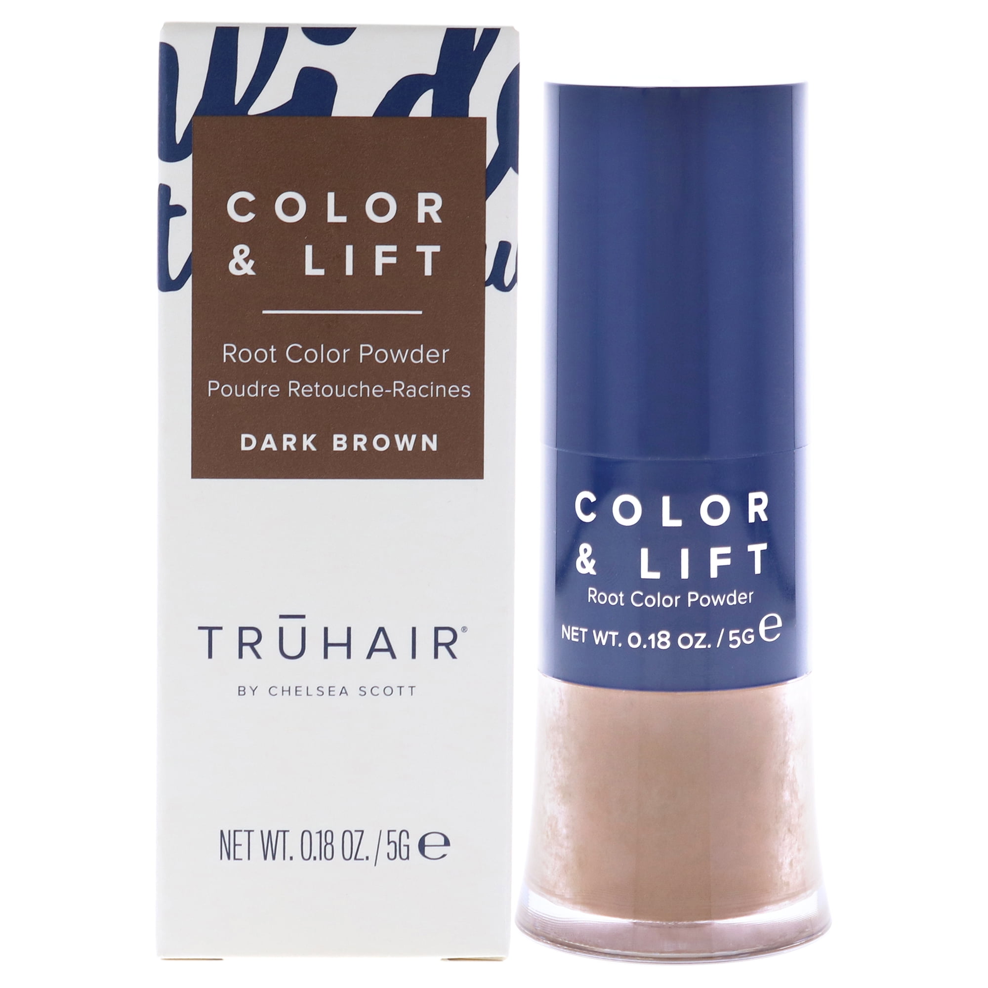 Truhair Color and Lift Root Color Powder - Dark Brown, 0.18 oz Hair ...