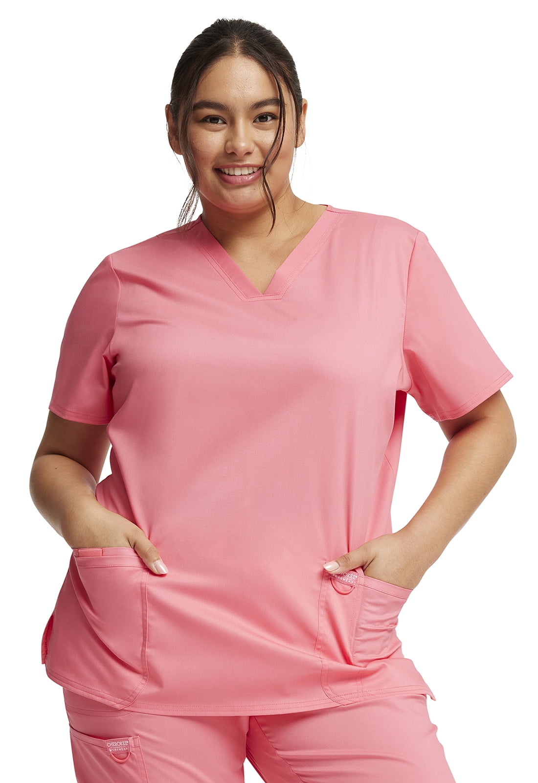 Cherokee Workwear Revolution Women Scrubs Top V-Neck WW620 - Walmart.com