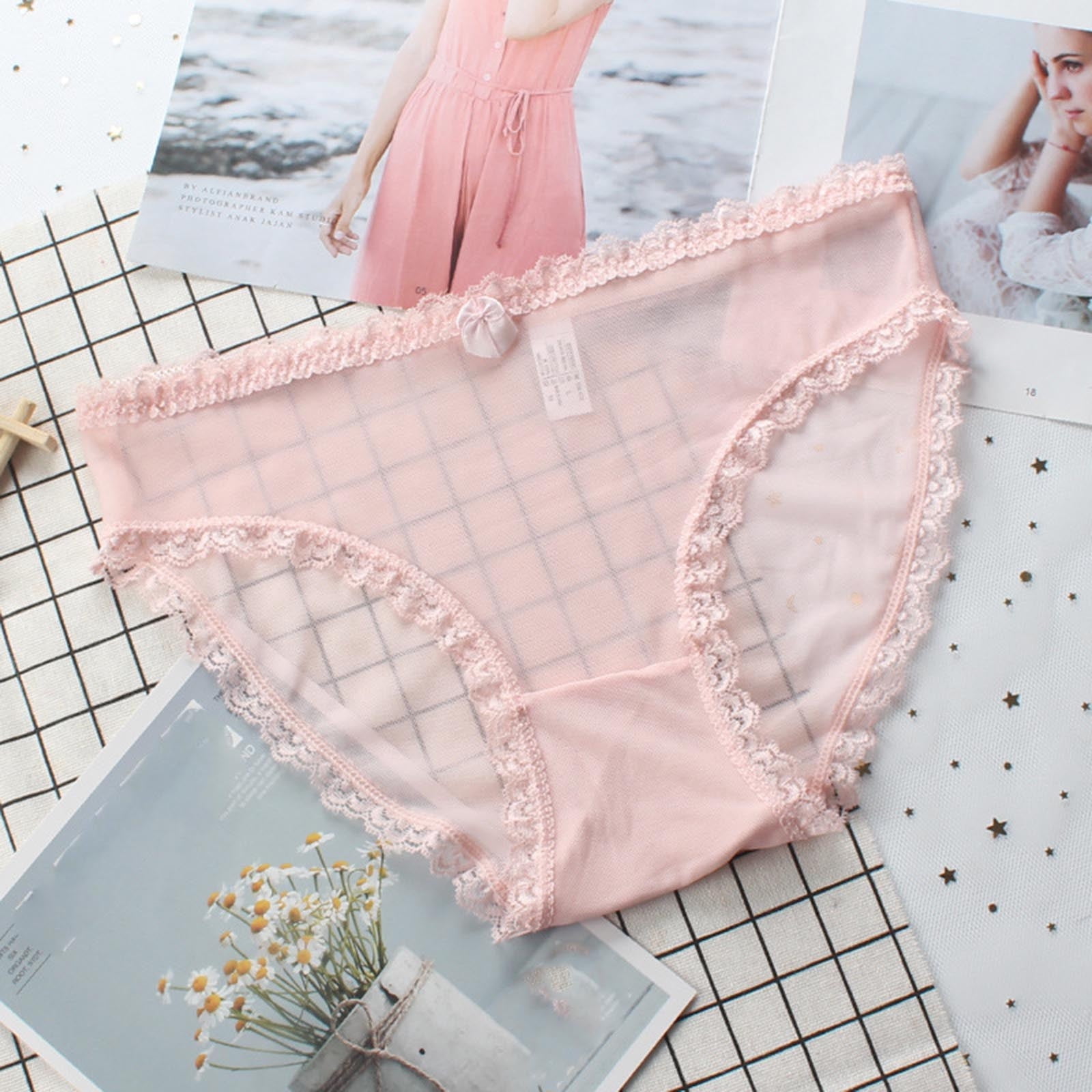 Hesxuno Women Sexy Lace Underwear Lingerie Thongs Panties Ladies ...