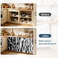 Abstract Black Line Cabinet Curtains 11" W x 13" L Tree Trunk Texture ...