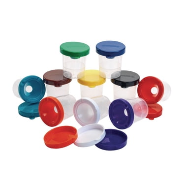 Melissa Doug Spill Proof Paint Cups 4 Pack Airtight Seal Snap