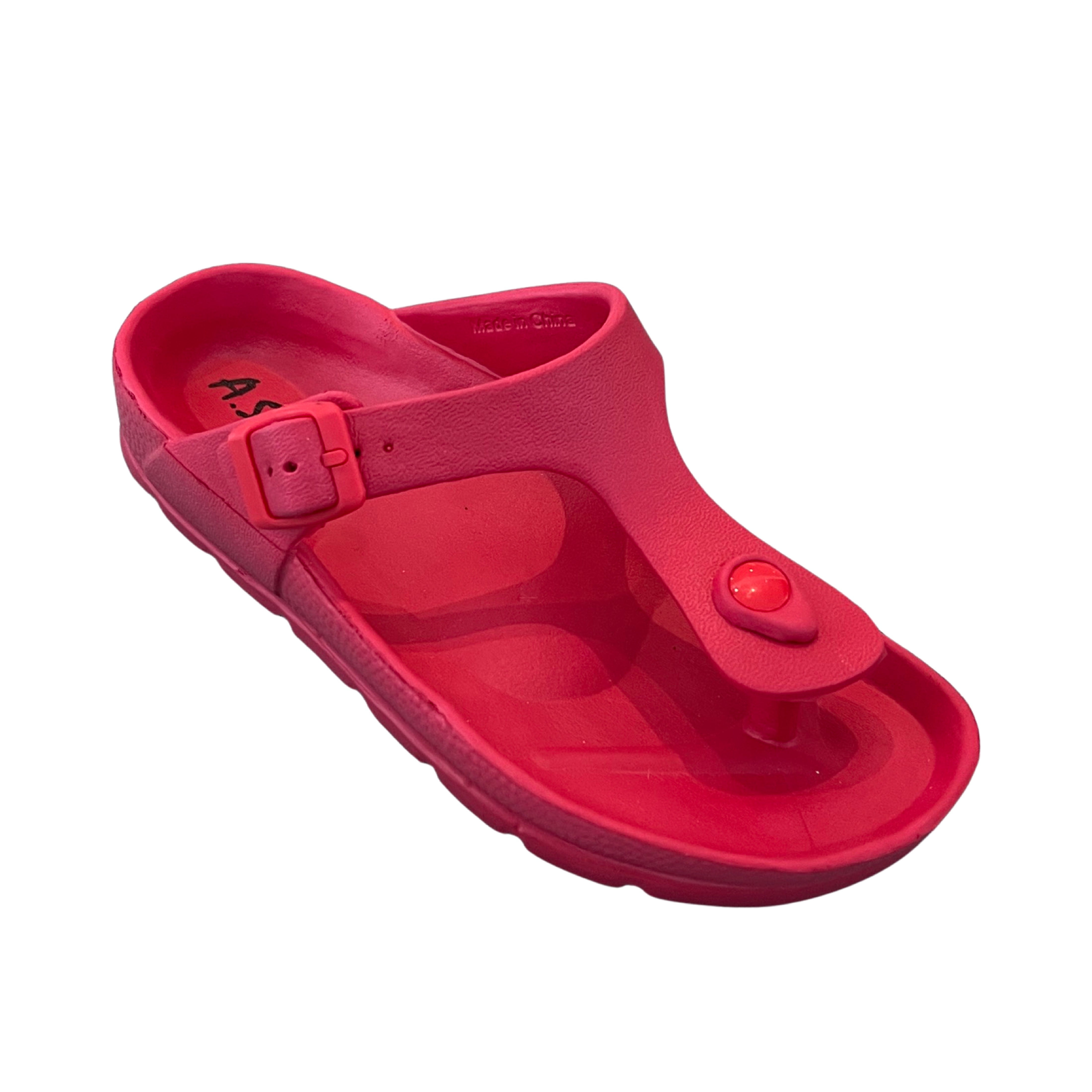 Andrew By Andrew Stevens Women’s Comfort Slide Thong Buckle EVA Flat ...