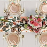 Exquisite 40-Piece Plastic Party Plates - Rose Gold Rim, 7.5" & 10 ...
